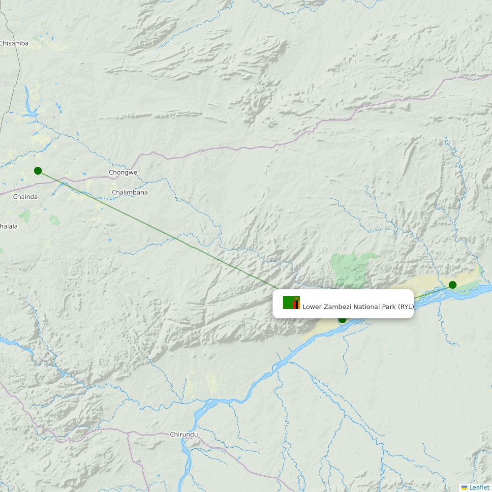 Royal Airport airport map | Lower Zambezi National Park (RYL) | Airport ...