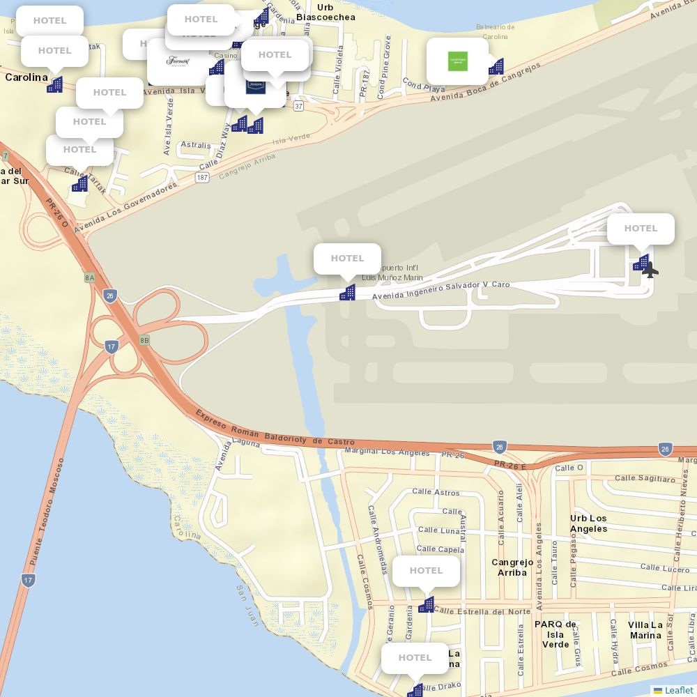 Luis Munoz Marin International (SJU) airport hotels | Airport Information