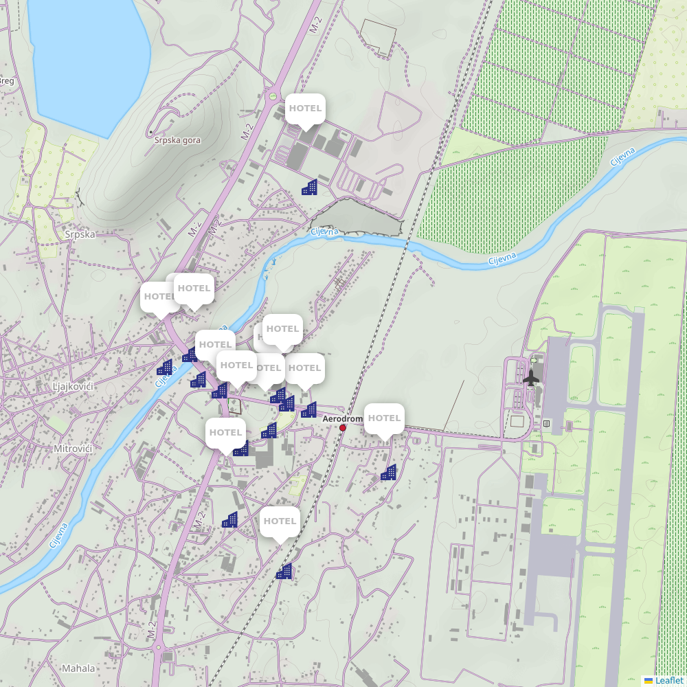 Podgorica (TGD) airport hotels | Airport Information