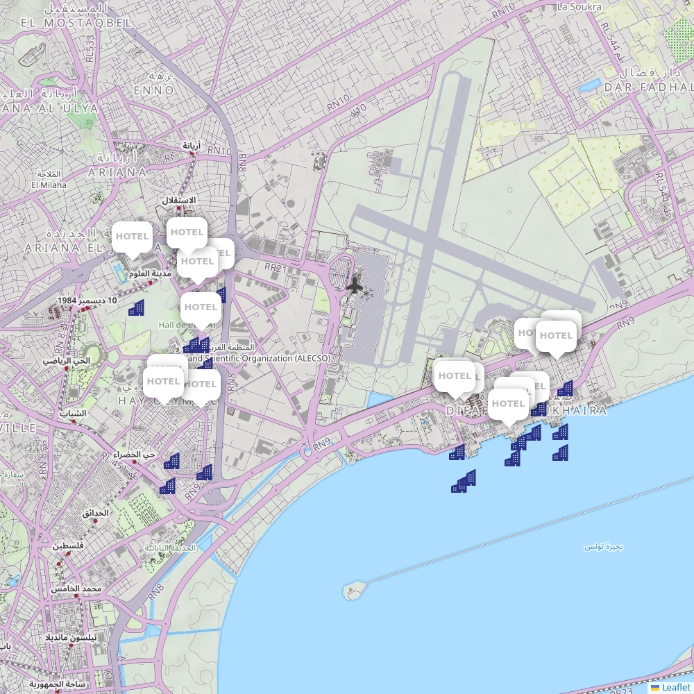 Tunis–Carthage International Airport (TUN) hotels | Airport Information