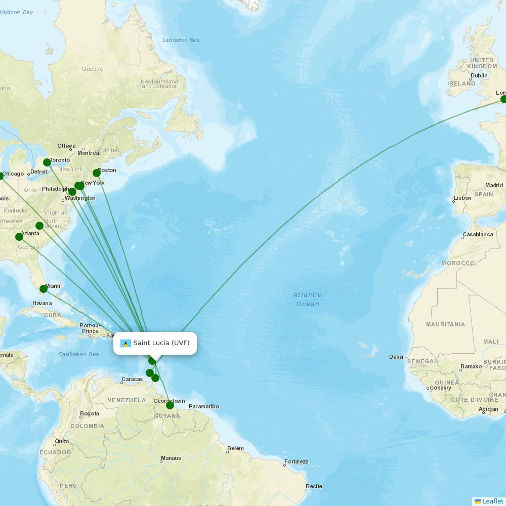 St. Lucia information, flights and status | Airport Information
