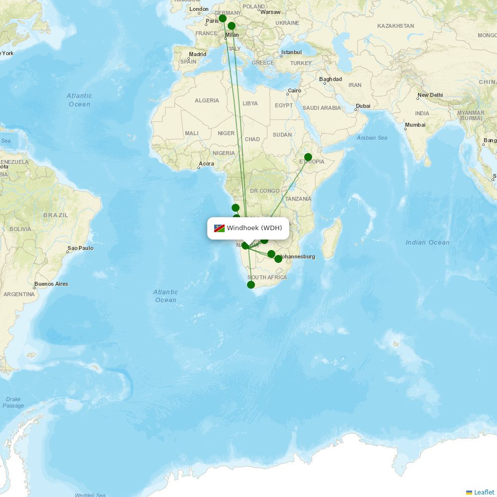 Windhoek Hosea Kutako International Airport information, flights and ...