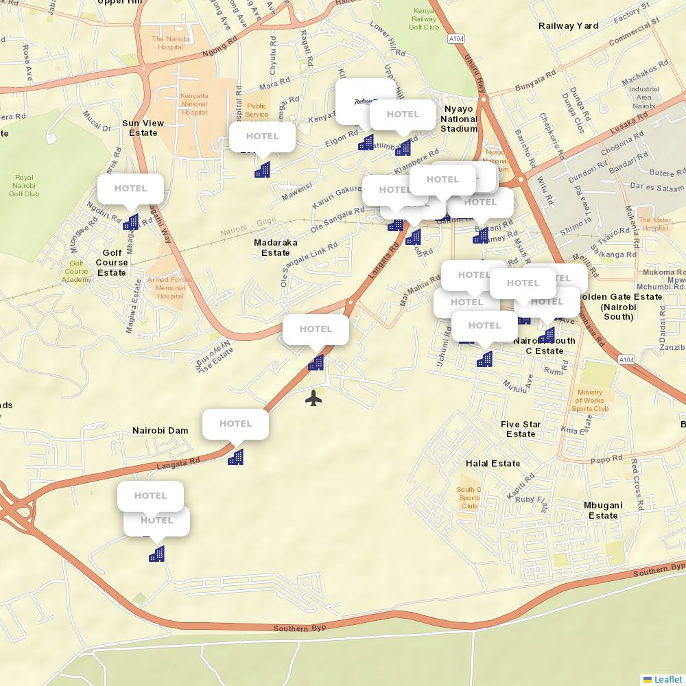 Nairobi Wilson (WIL) airport hotels | Airport Information