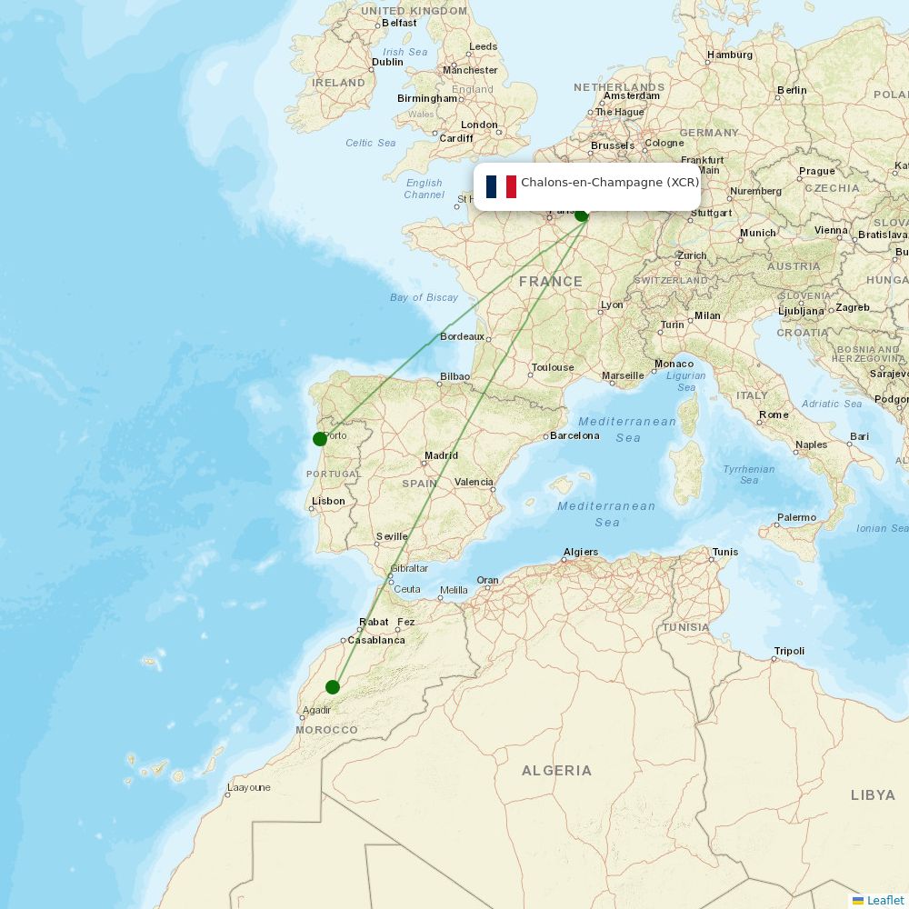 Chalons-en-Champagne destinations | 2 routes (2024) | Airport Information